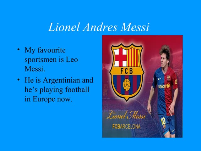 Presentation on Lionel Messi | PPT