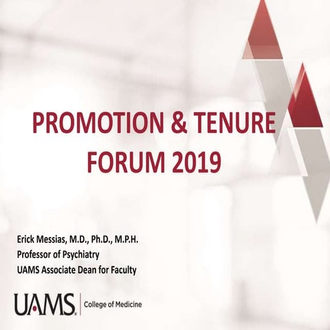 Promotion & Tenure Forum 2019 | PPTX