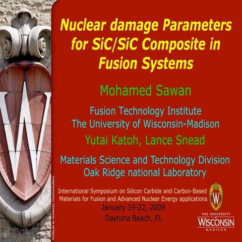 Nuclear damage parameters for SiC composites in fusion system | PDF