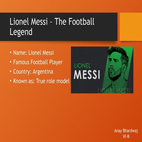 messi ppt for ryan int schhol presentation | PPTX