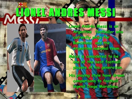 Presentation on Lionel Messi | PPT