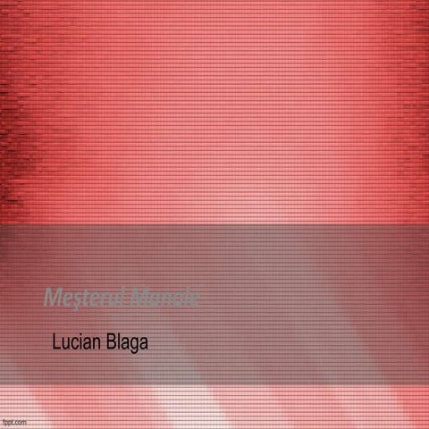 Mesterul Manole | PPT