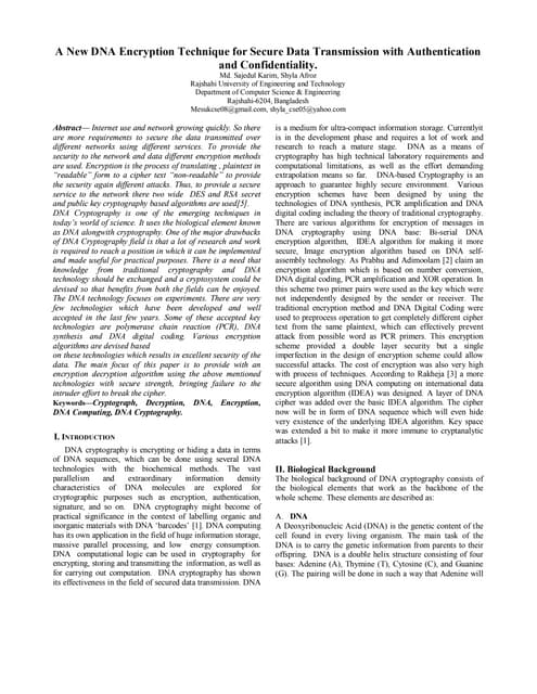A Novel DNA Encryption System Using Cellular Automata | PDF