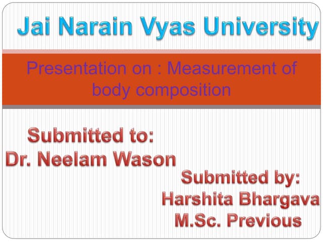 Body composition analysis | PPTX