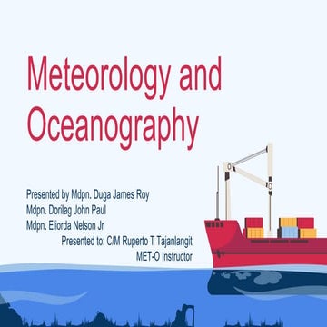 Meteorology and Oceanography in the modern world | PPTX