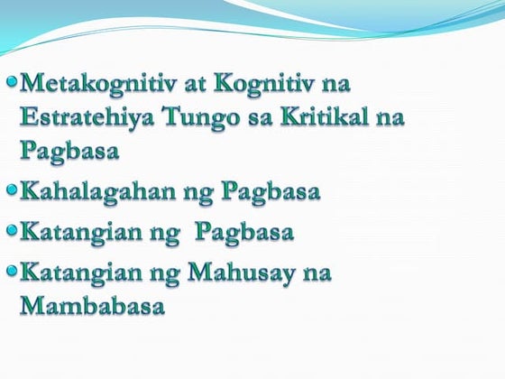 MABUBUTING GAWI SA PAGLINANG NG KASANAYAN SA PAGBASA NG MGA MAG-AARAL SA JUNIOR HIGH SCHOOL | PDF