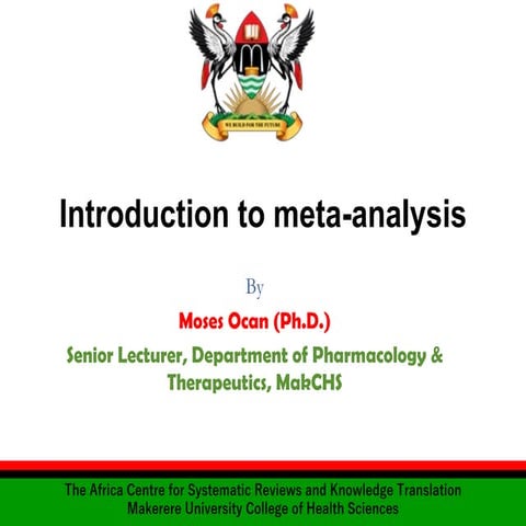 Introduction to Meta-analysis - Dr Moses Ocan | PDF | Science