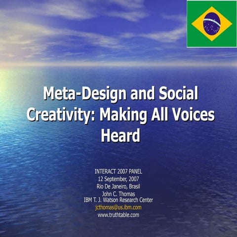 Meta design and social creativity | PPT