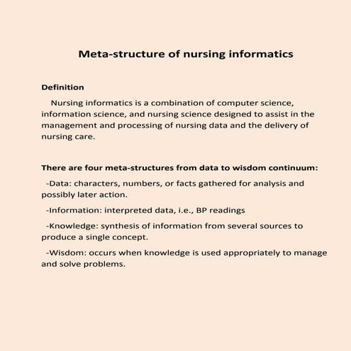 Meta structure of nursing informatics | DOCX