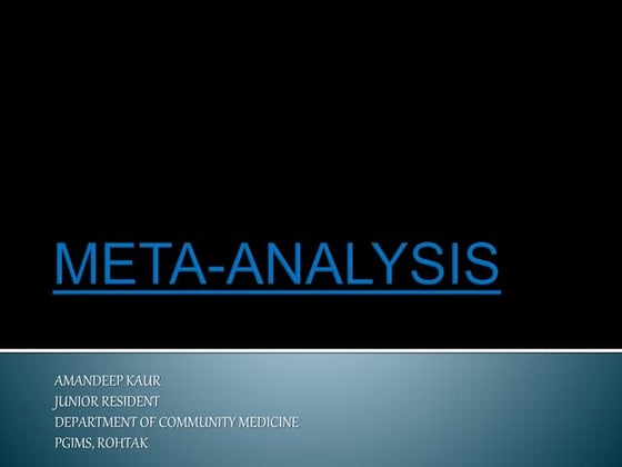 Meta-Analysis -- Introduction.pptx | Technology & Computing