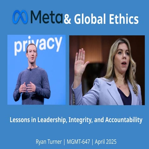 Facebook, Meta and Global Ethics Presentation | PPTX