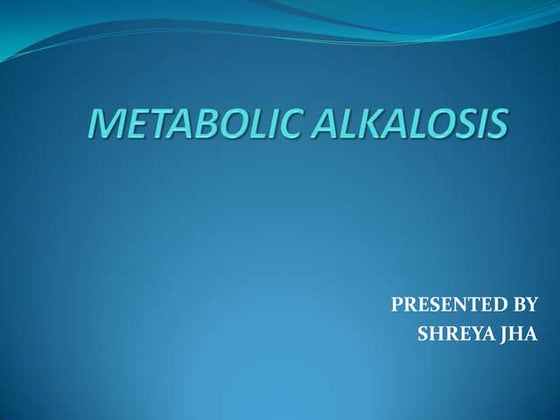 Metabolic acidosis and alkalosis - | PPT