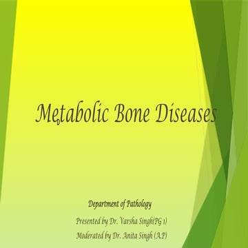 metabolic bone diseases and their histology | PPTX