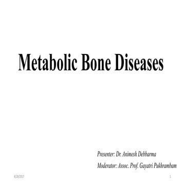 Metabolic bone diseases, pathology dept | PPTX