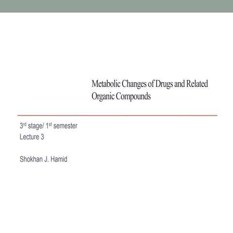 Drug metabolism Phase I Reaction | PPTX