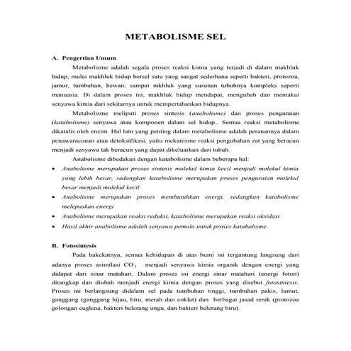 Metabolisme sel | PDF