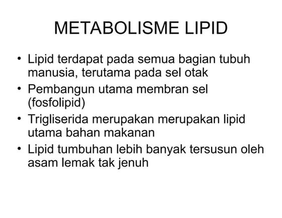 Metabolisme lipid | PPTX