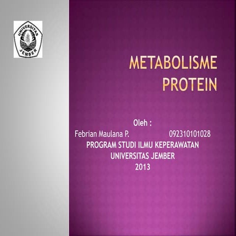 METABOLISME PROTEIN | PPT