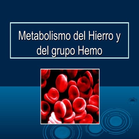 Metabolismo del hierro y del grupo hemo | PPT