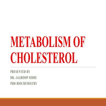 METABOLISM OF CHOLESTEROL...pptx 24.pptx