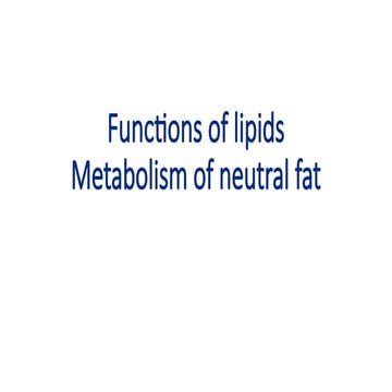 Metabolism of neutral fat there type metabolism | PPT