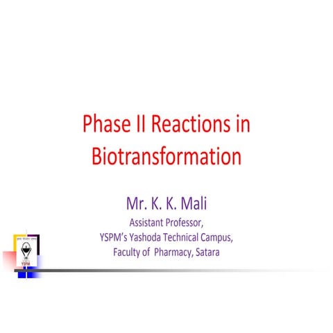 Drug metabolism Phase II reaction | PPTX