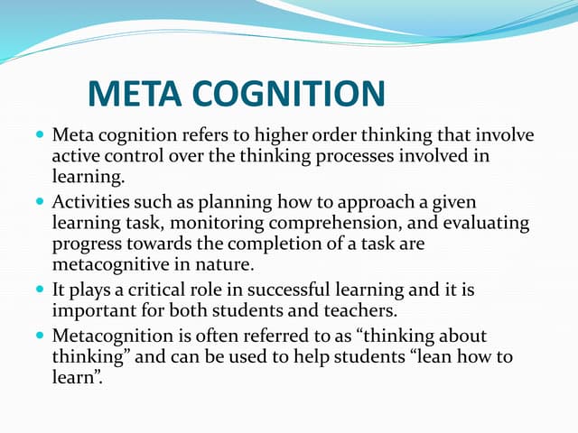 Metacognition | PPTX