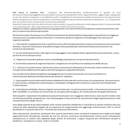 Riflessione Metacognitiva finale - gruppo docenti Caivano | DOCX