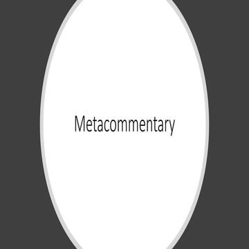 Metacommentary and academic titles | PPT | Free Download