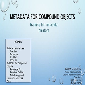 Metadata for compound objects | training | PPTX