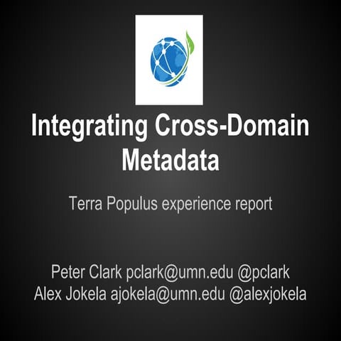 Integrating Cross-Domain Metadata | PPT