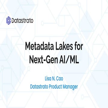 Metadata Lakes for Next-Gen AI/ML - Datastrato | PDF