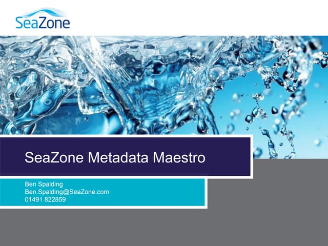 Metadata Maestro | PPT Metadata Maestro | PPT