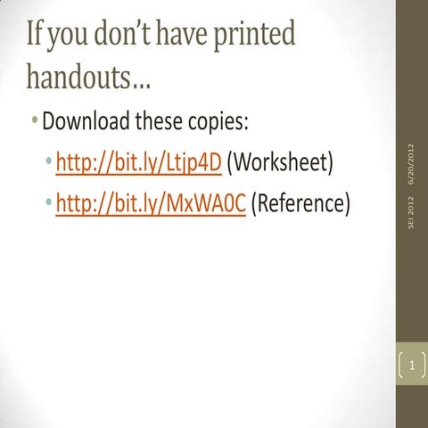 Metadata Overview, SEI 2012 | PPTX
