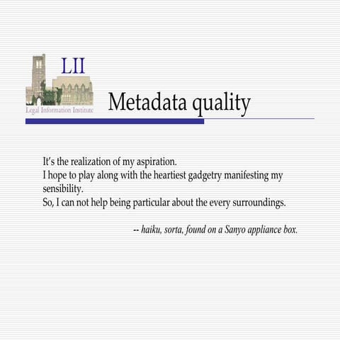 Metadata Quality | PPT