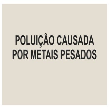 Toxicologia dos metais | PPTX