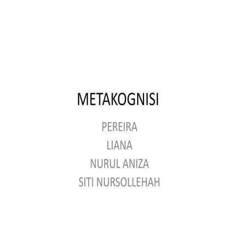 Metakognisi | PPTX