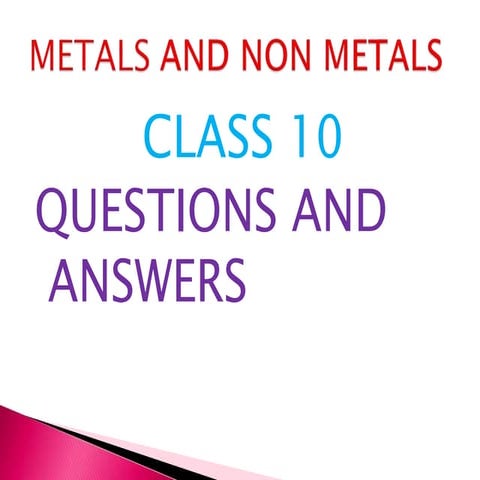 Metal and non metal | PPTX