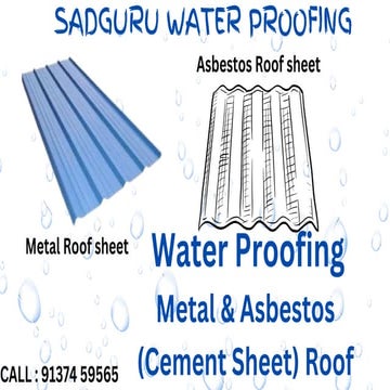 Metal & Asbestos Roof Waterproofing Method , Process | PDF