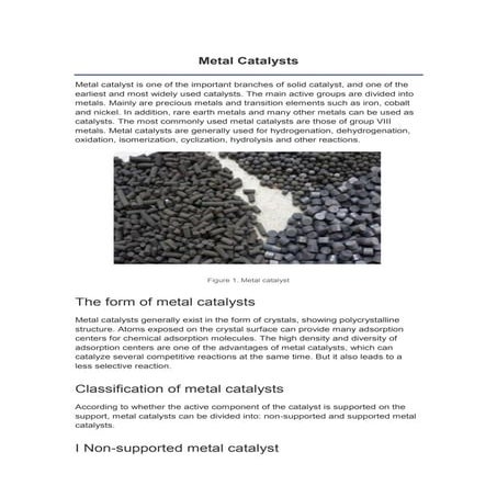 Metal Catalysts | PDF