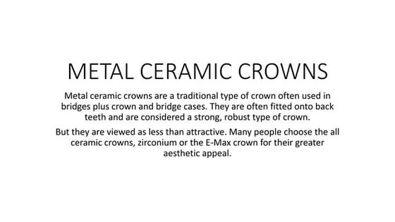 Porcelain Fused to Metal Crown in prosthodontics.pptx