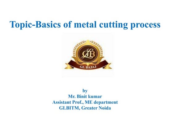 Metal cutting and tool design 3 | PPT