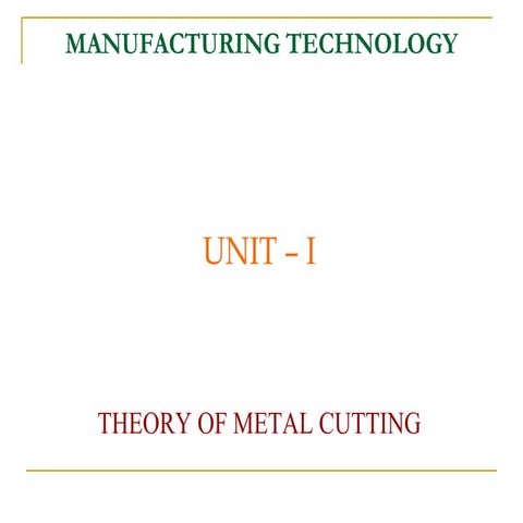 Principles of Metal Cutting | PDF