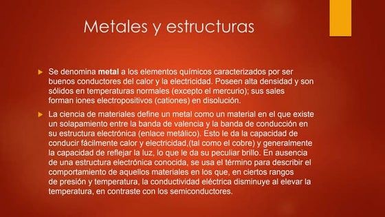 ciencias diferencias entre metales y no metales | PPT