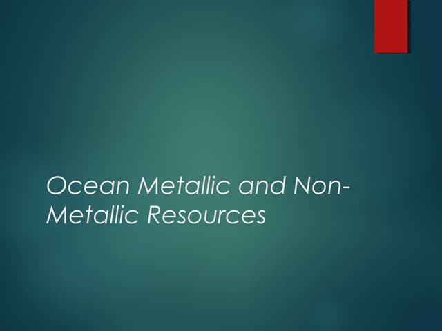 Marine resources | PPTX