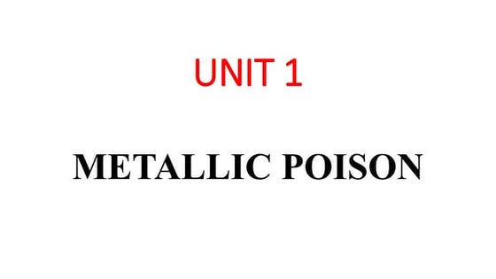 Classification of Poisons | PPT