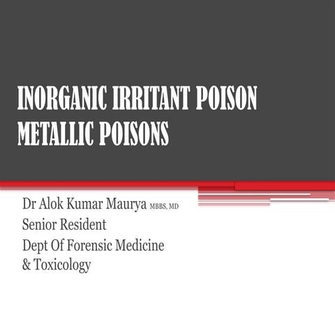 Classification of Poisons | PDF