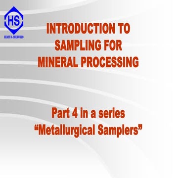 Sampling techniques for mineral deposit | PPTX