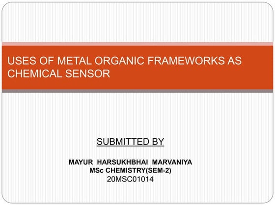 MOF, metal organic frameworks | PPT