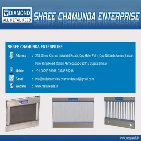 Metallic Heald Frame, Needle Loom Reed | PPTX